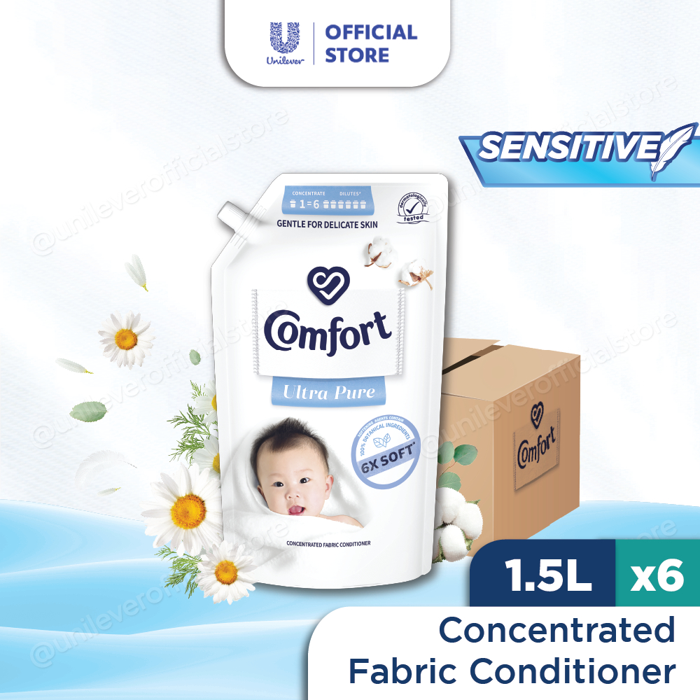 [Bundle of 6 Refill] Comfort Fabric Softener Refill Pouch 1.5L Carton ...
