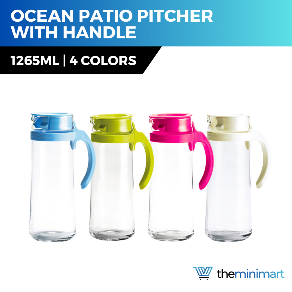 Ocean Patio Pitcher with Handle 1265ml - Blue/Pink/Green/White | Shopee ...