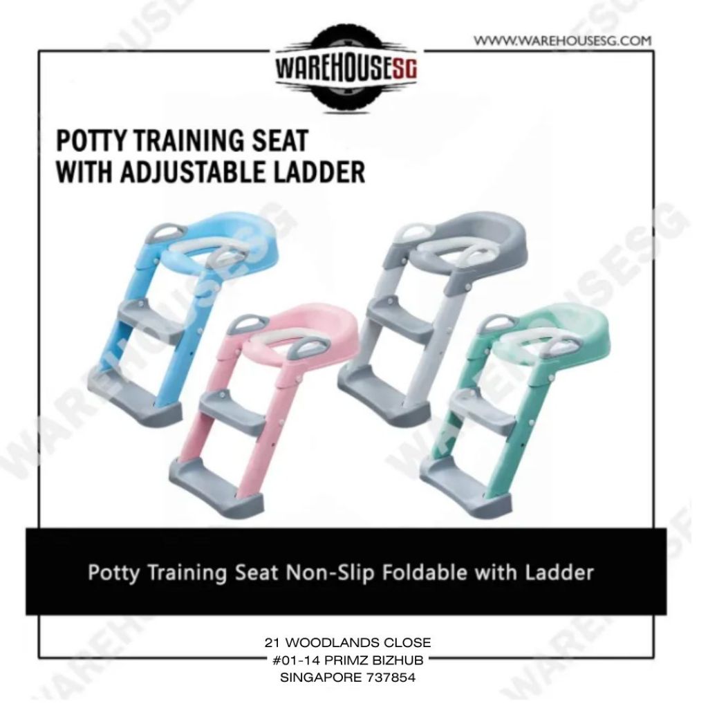 Baby Kids' Potty Training Seat Non-Slip Foldable with Ladder (5 Colours ...