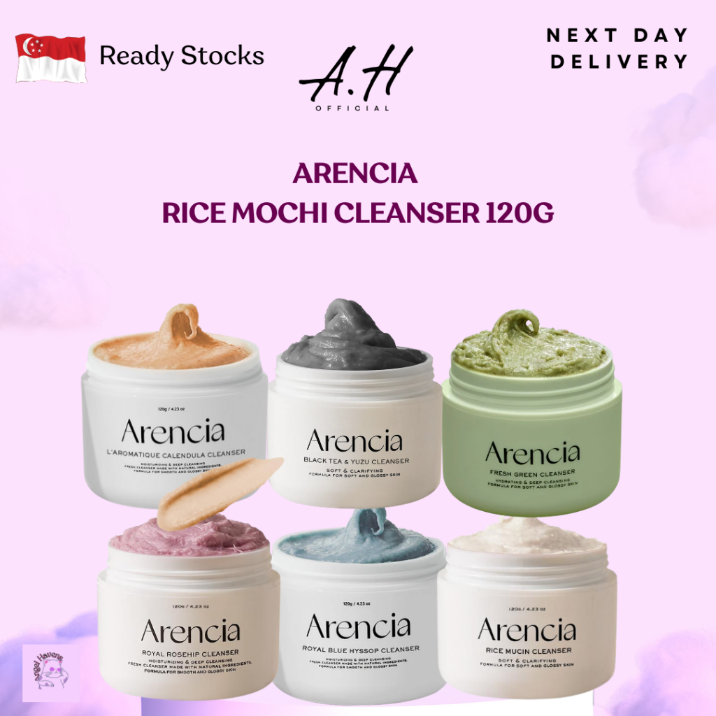 [NEW TUB]Arencia Rice Mochi Cleanser / Pink / Blue / Green / Calendula / Black Tea & Yuzu / Rice ...