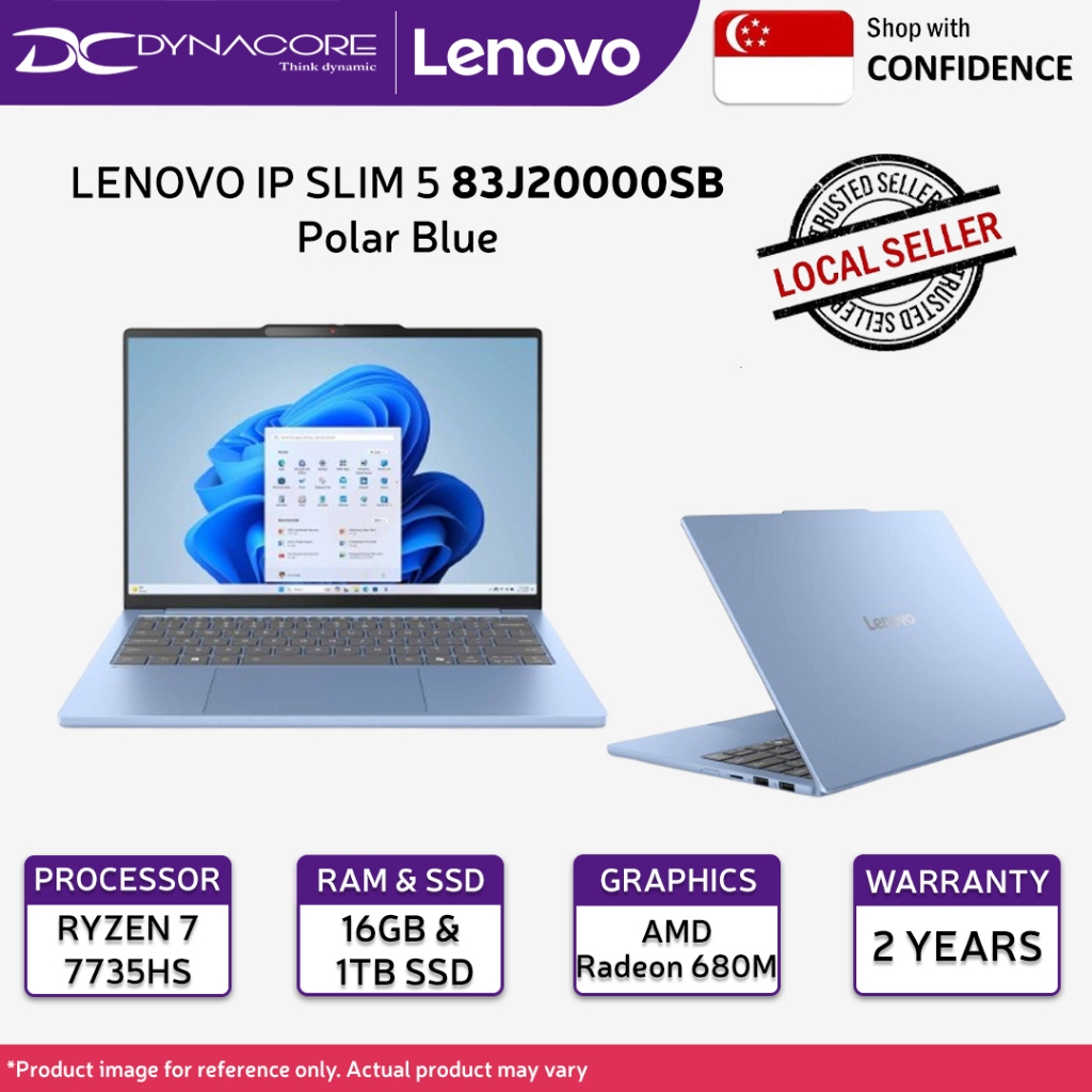 LENOVO IP SLIM 5 83J20000SB Polar Blue(R7 7735HS/16GB RAM/1TB SSDAMD ...