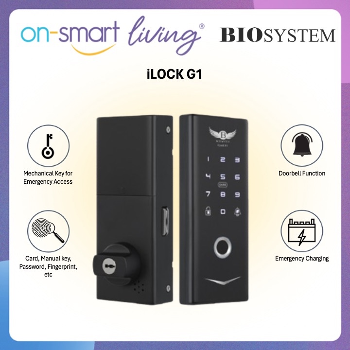 【FREE Installation】Biosystem Door Lock - iLock G1 - Fingerprint ...