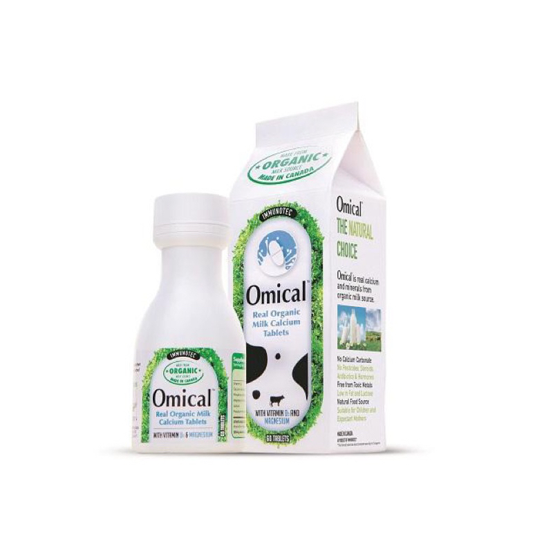 Omical Organic Milk Calcium, 60 tablets for Healthy Bones,Joints ...