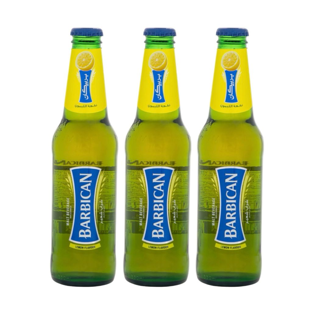 3 x 330ml Barbican Non-Alcoholic Malt Drink LEMON - Halal Certified ...