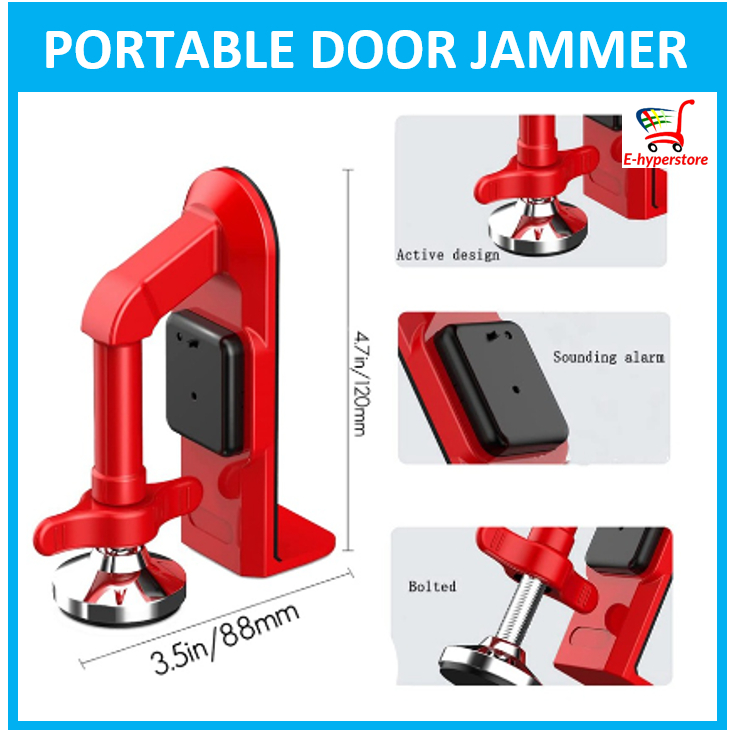 Door Lock Portable Travel Door Closer Jammer-Lock Security Device Home ...
