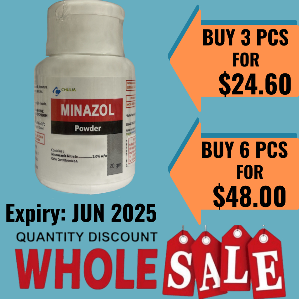[PharmCare] Minazol 2% Powder 20g | Mycoban | Candid | Shopee Singapore