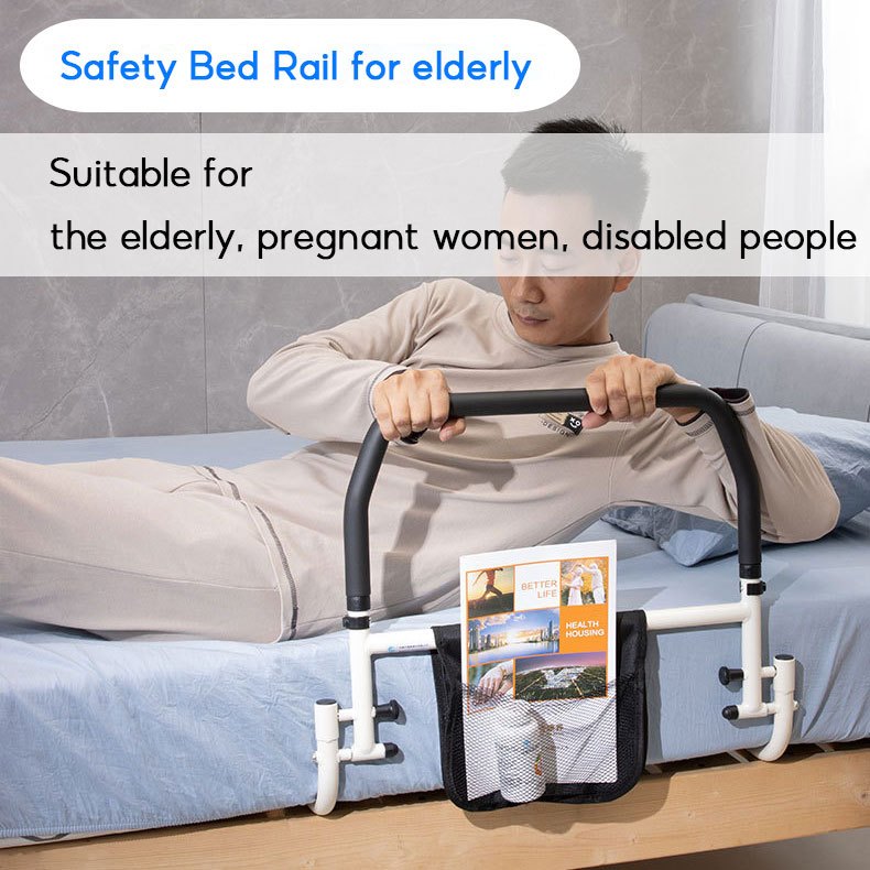 (SG)EmmAmy Safety Bed Rail for elderly Bedside Folding handrail ...