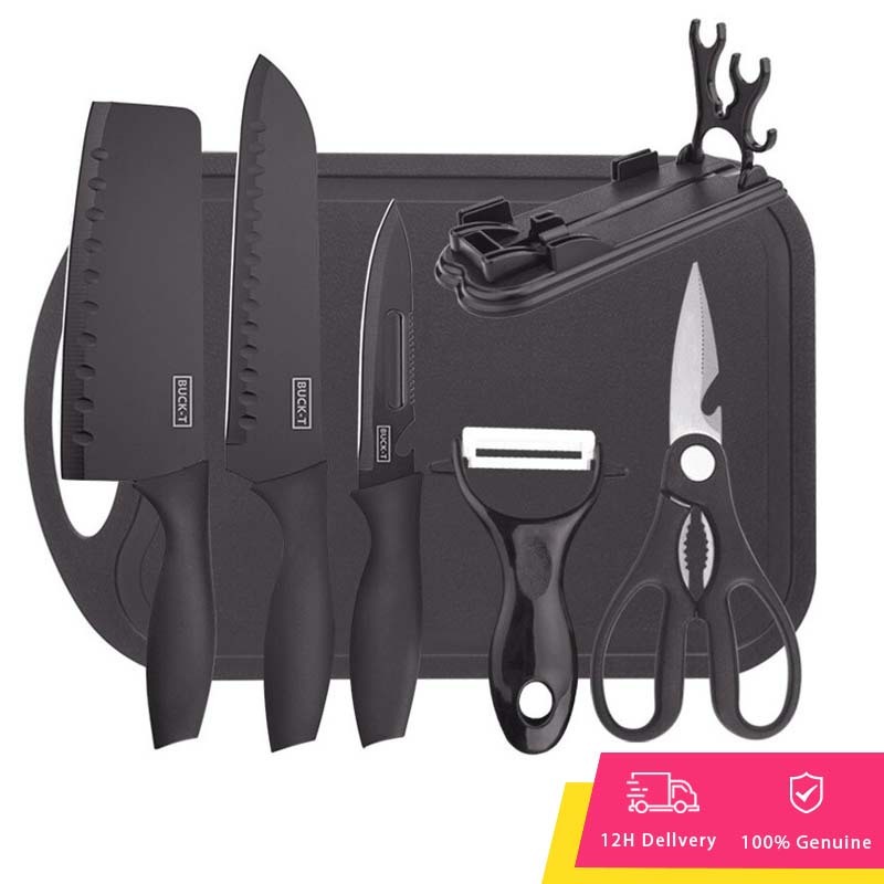 7pcs Kitchen Knife Set Stainless Steel Kitchen Cooking Knives | Shopee ...