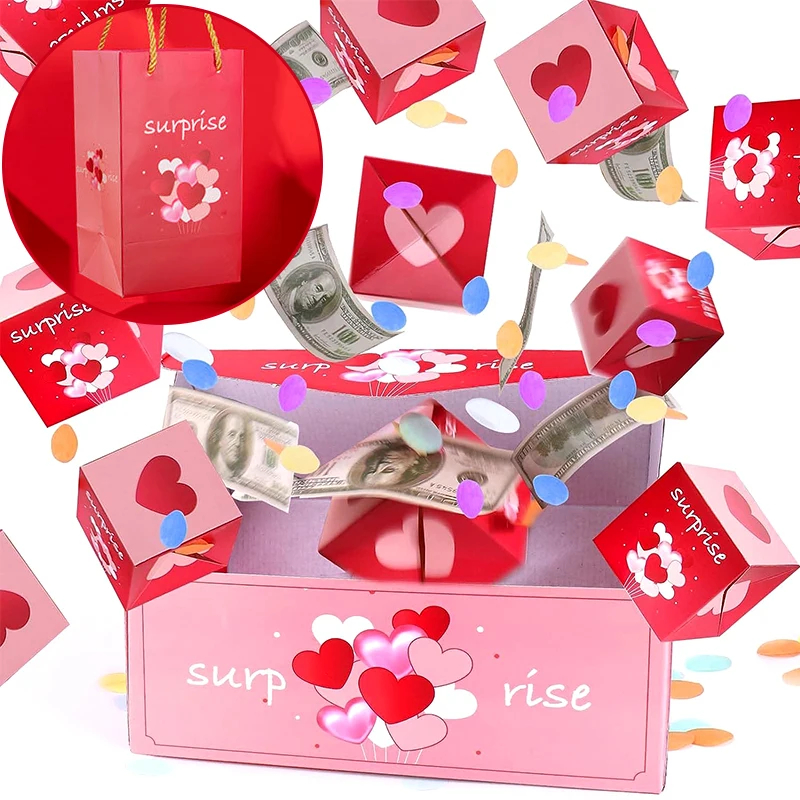 2024 Red Packet Surprise Gift Box Creative Folding Paper Box Pop Up ...