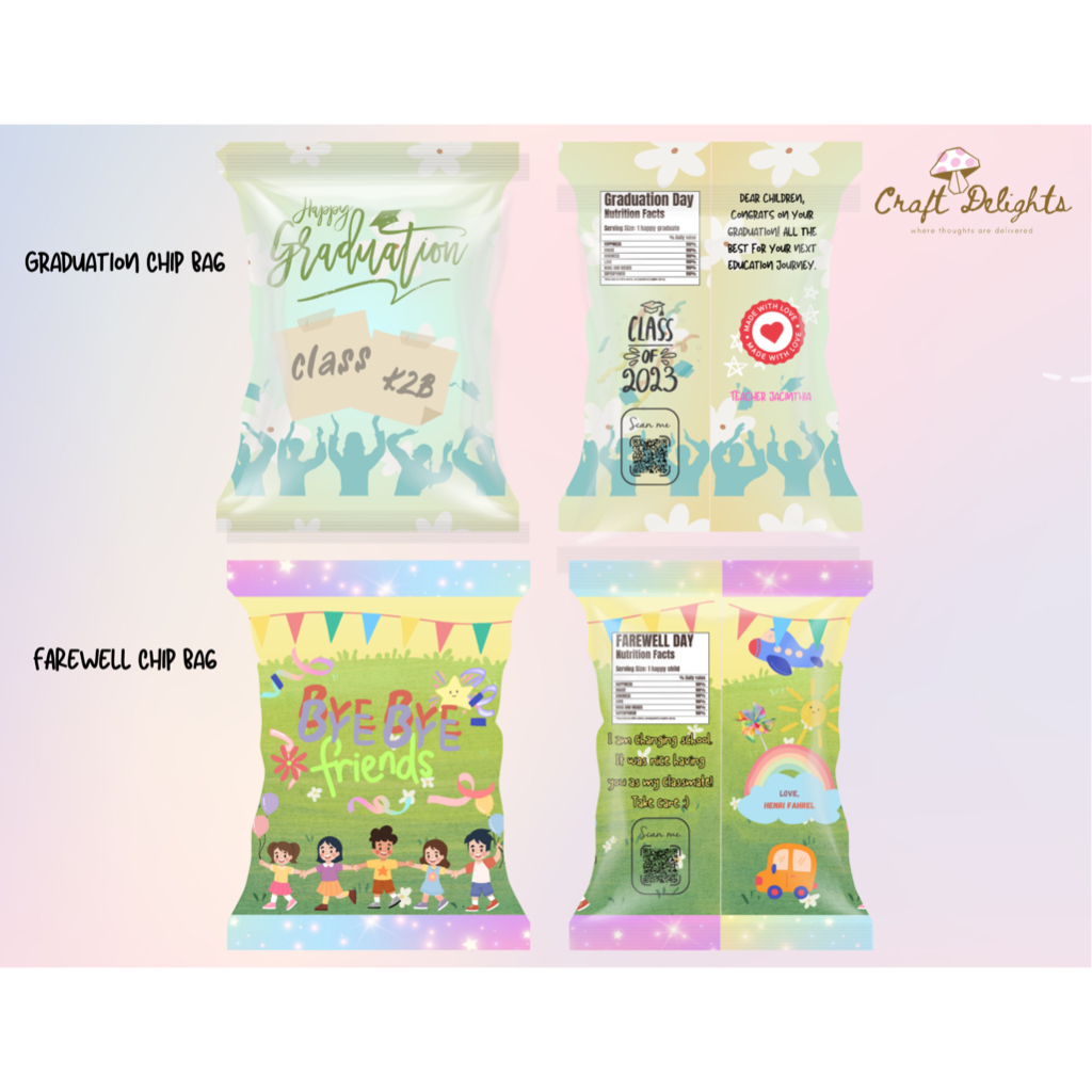 Graduation Chip Bag | Farewell Chip Bag | Goodie Bag | Personalised ...