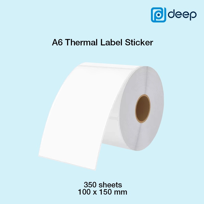 Deep A6 Size 100*150mm Thermal Label Sticker / Air Waybill Label 350pcs ...