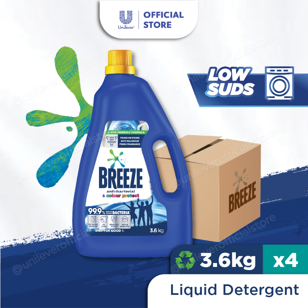 [Bundle of 4] Breeze Liquid Detergent 3.6kg Carton Sale | Shopee Singapore