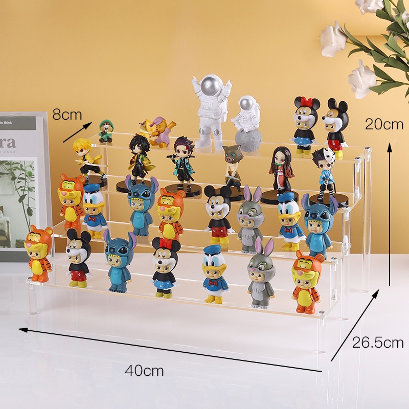 Acrylic Display Staircase Storage Rack Popmart Figurine Labubu Molly ...