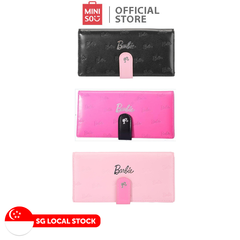 MINISO Barbie Collection Women's Long Wallet (Pink/Black/Rose Red ...