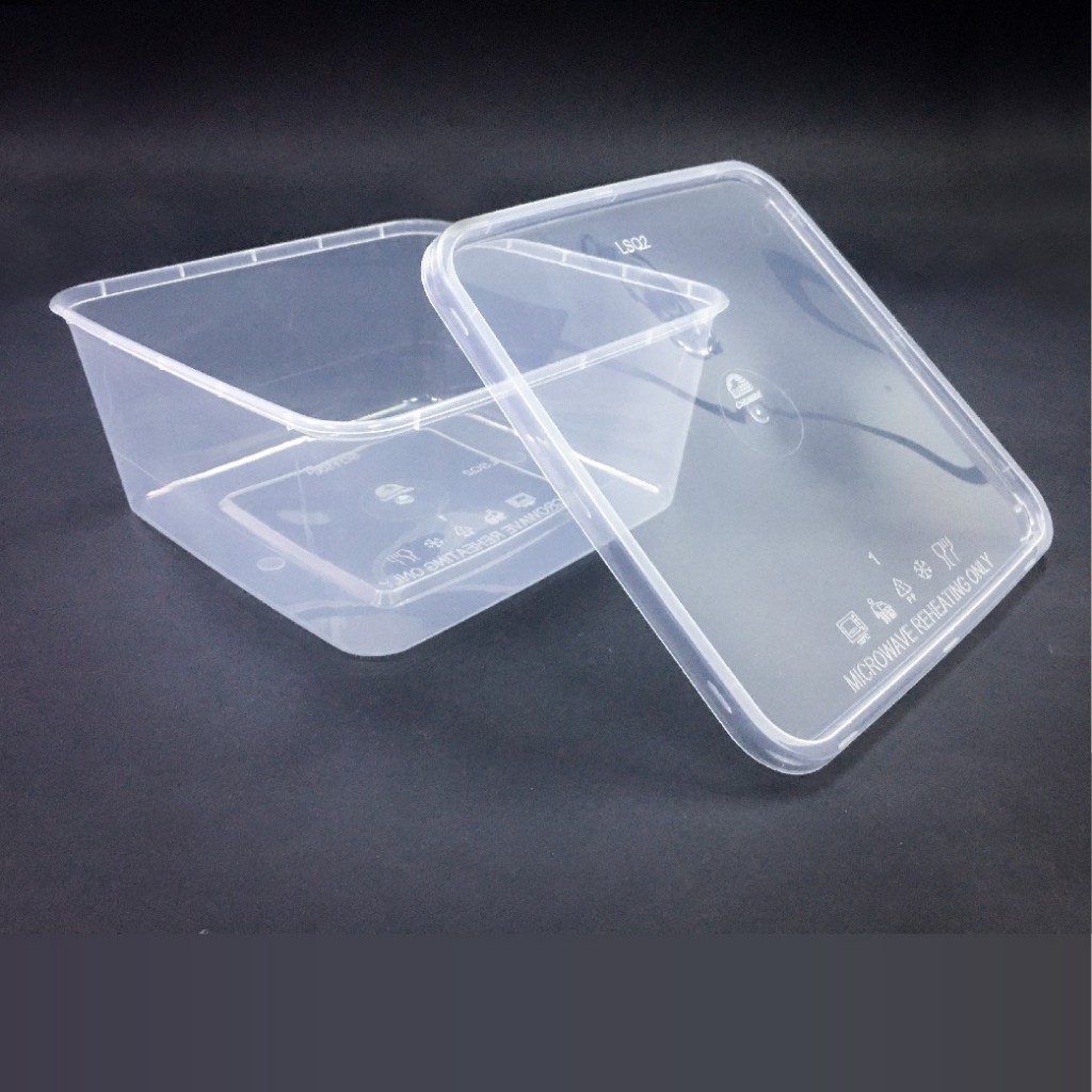 [30SET] SQ5 Square Disposable Plastic Food Container/Square Plastic ...
