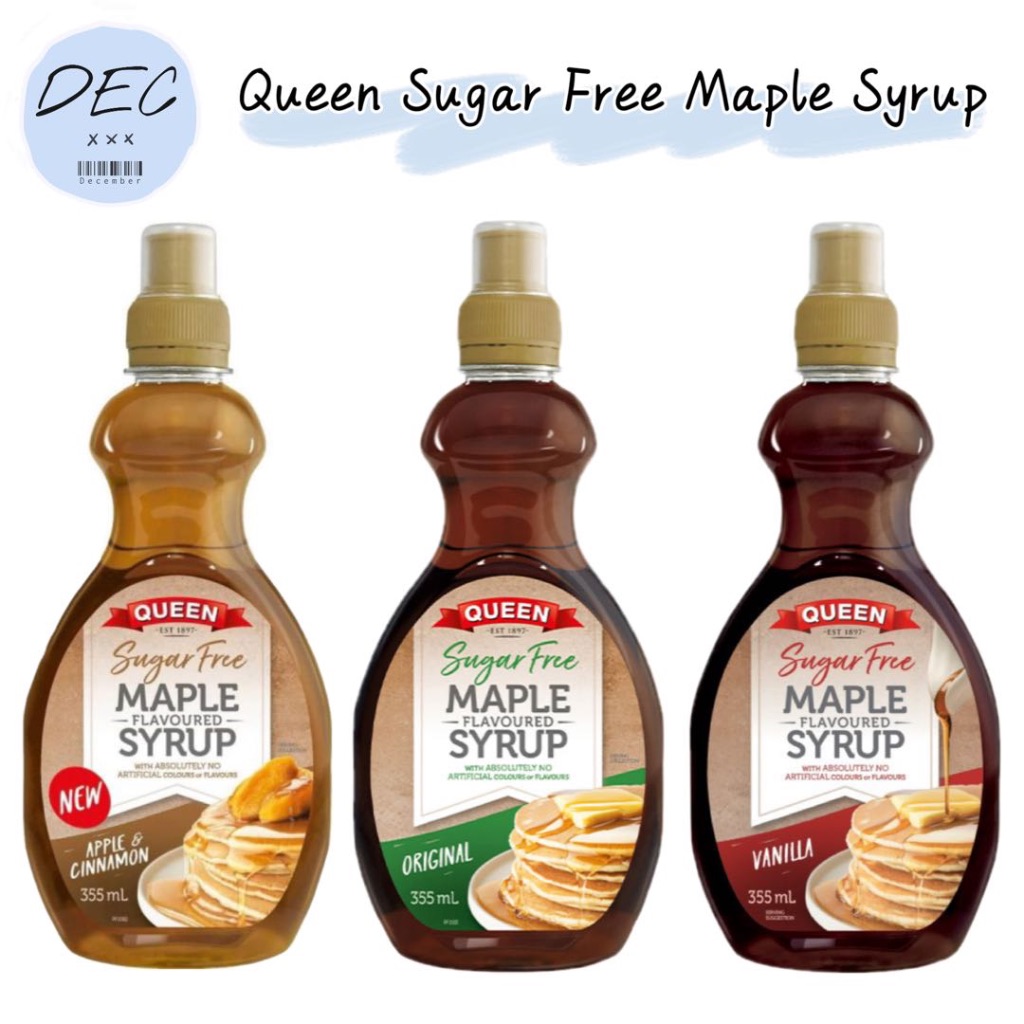 Queen Sugar Free Maple Syrup Original/Vanilla/Apple&Cinnamon 355ml ...