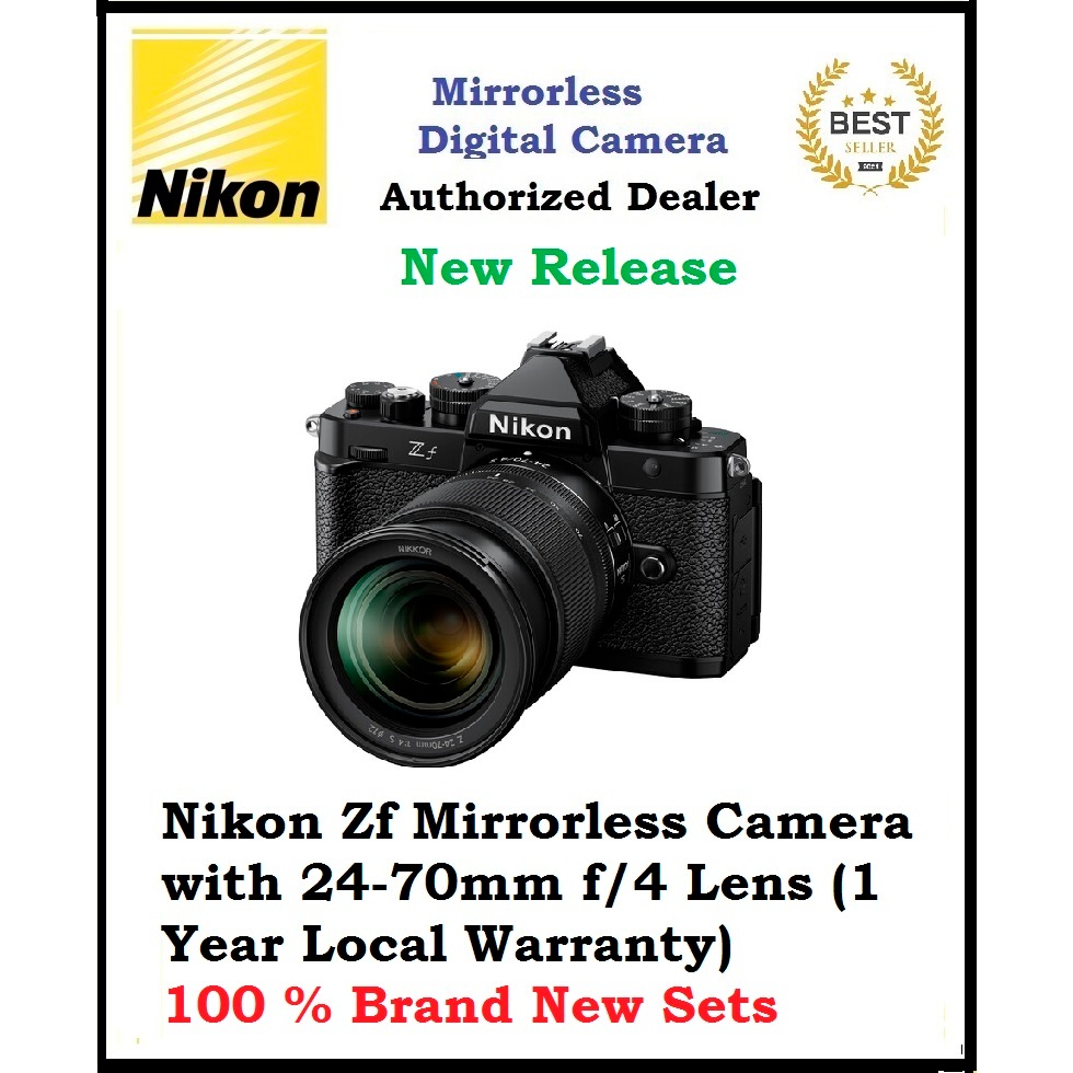 Nikon Zf Mirrorless Camera with 24-70mm f/4 Lens (1 Year Nikon ...