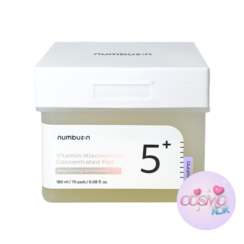 numbuzin No.5 Vitamin Niacinamide Concentrated Pad 180ml( 70pads) | Shopee Singapore
