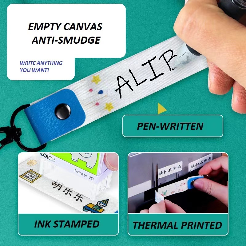 Self-Personalize Empty Name Tag Write On Bag Pouch Childcare ...