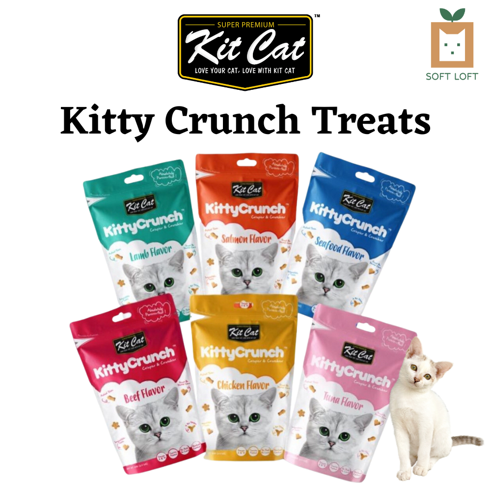 Kit Cat Kitty Crunch Cat Treats 60g Crispier & Crunchier Breath Bites ...