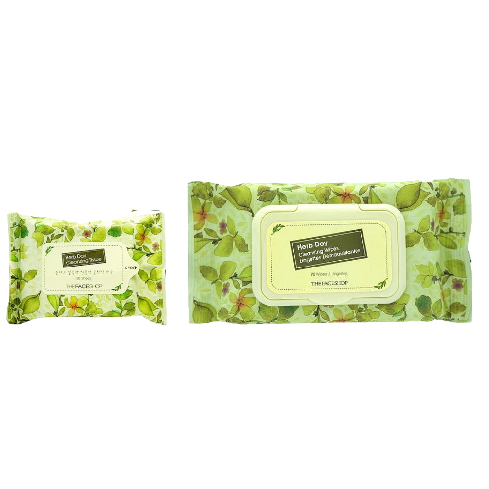 The Face Shop Herbday 365 Cleansing Tissue 20/70 Sheets | Shopee Singapore