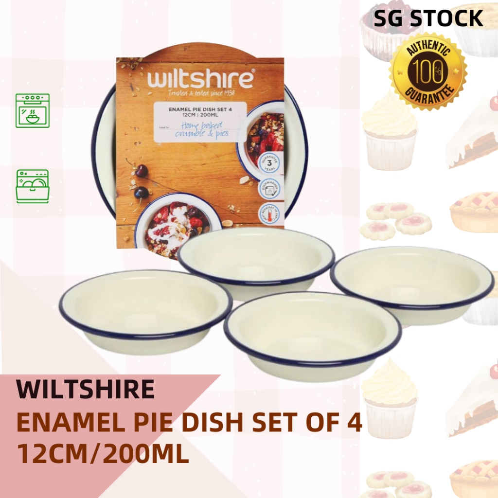 [ SG ][READY STOCK]WILTSHIRE Enamel Series Pie Dish Set of 4 Pie Dish ...