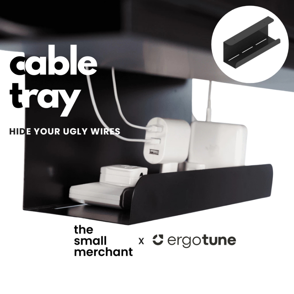 TSM Under Desk Wire Organizer Cable Tray Management Rack | Drill ...