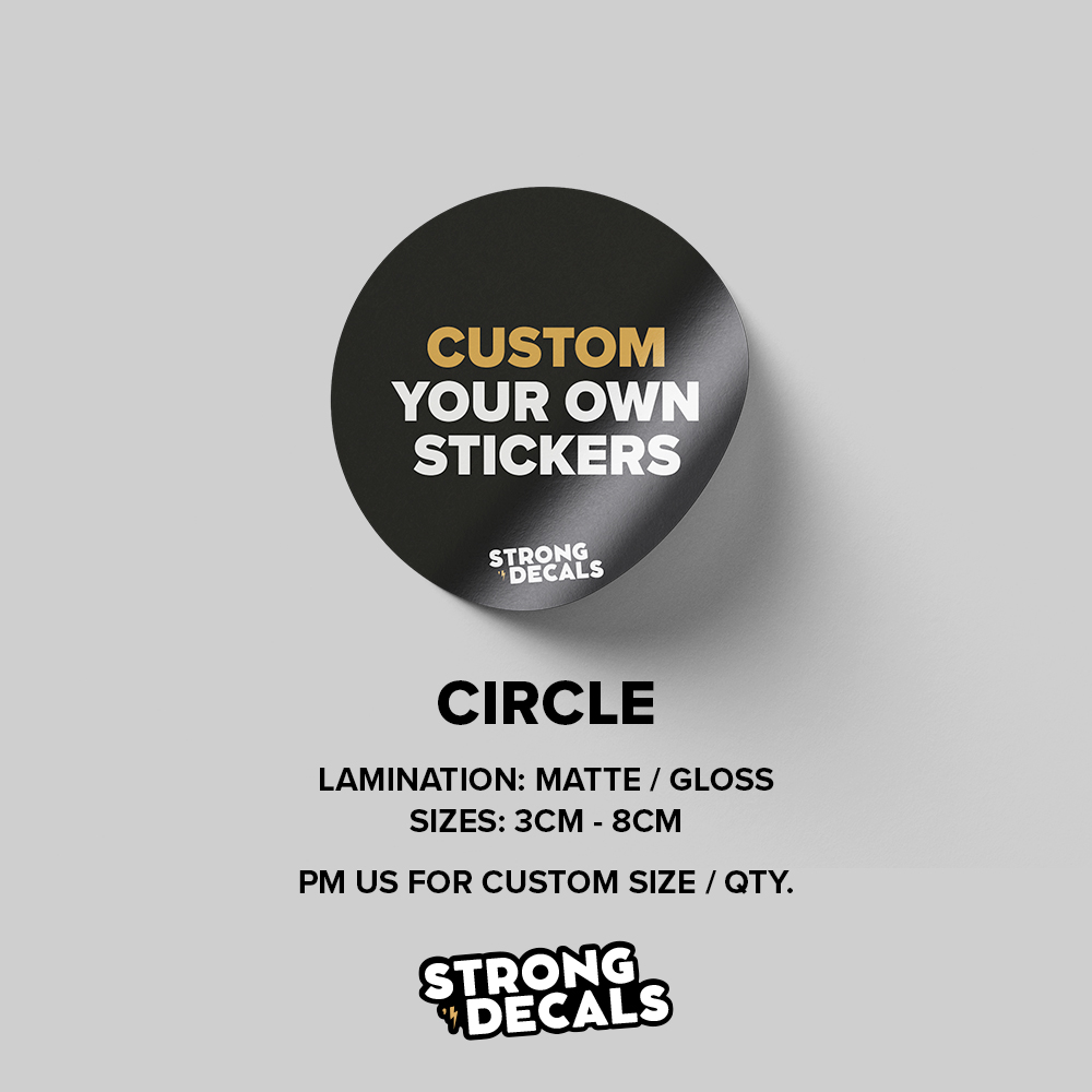 [SG Seller] Permanent Custom Kiss Cut Sticker Decal Logo Name (1pc ...