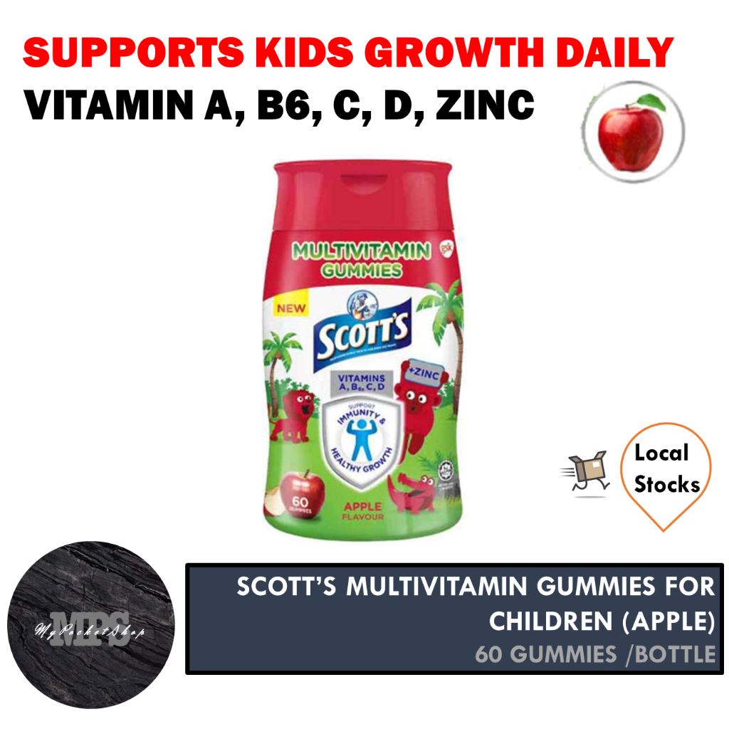 Scott's Multivitamin Gummies for Children (Apple) | Shopee Singapore