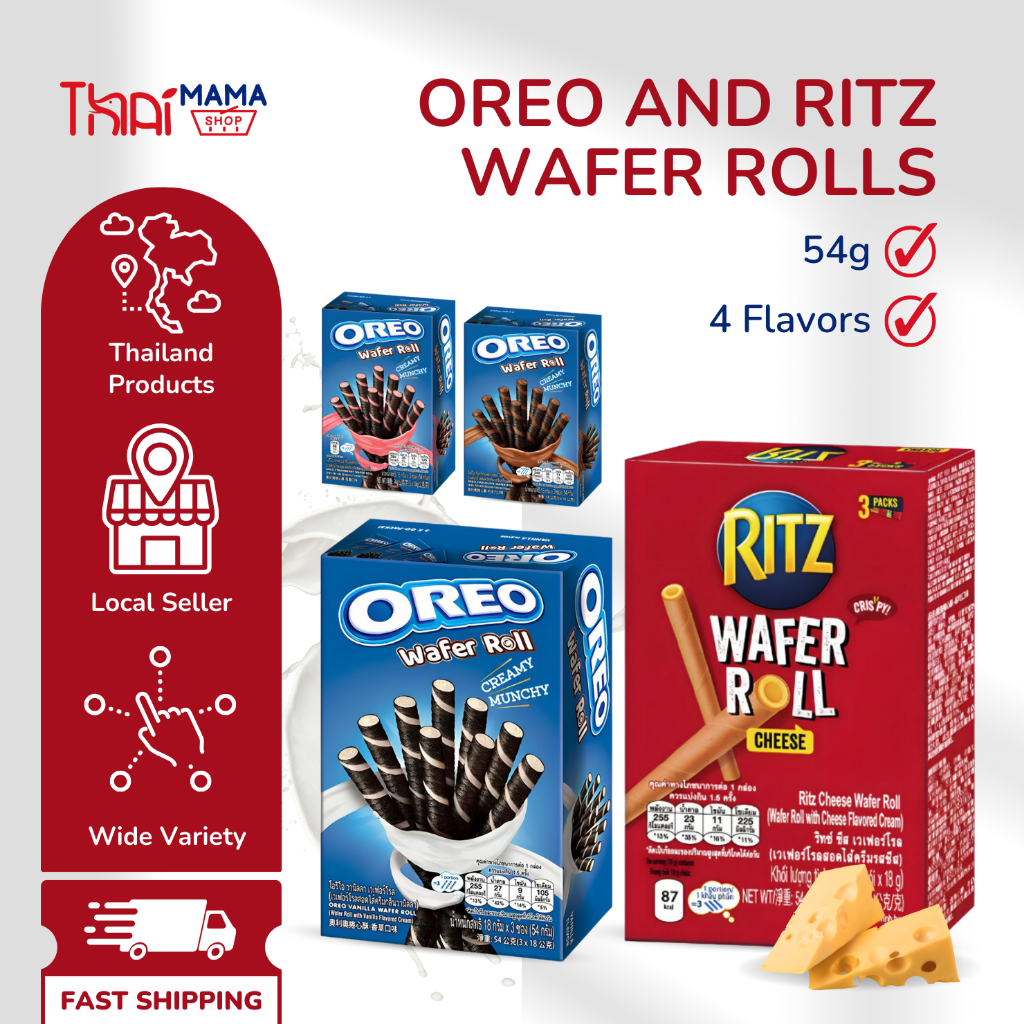 Oreo and Ritz Wafer Rolls 54g x 1 Piece - 4 Flavors | Shopee Singapore