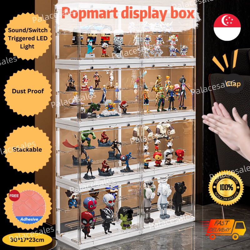 Sound Controlled LED Light Acrylic Popmart Display Box | Blind Box ...