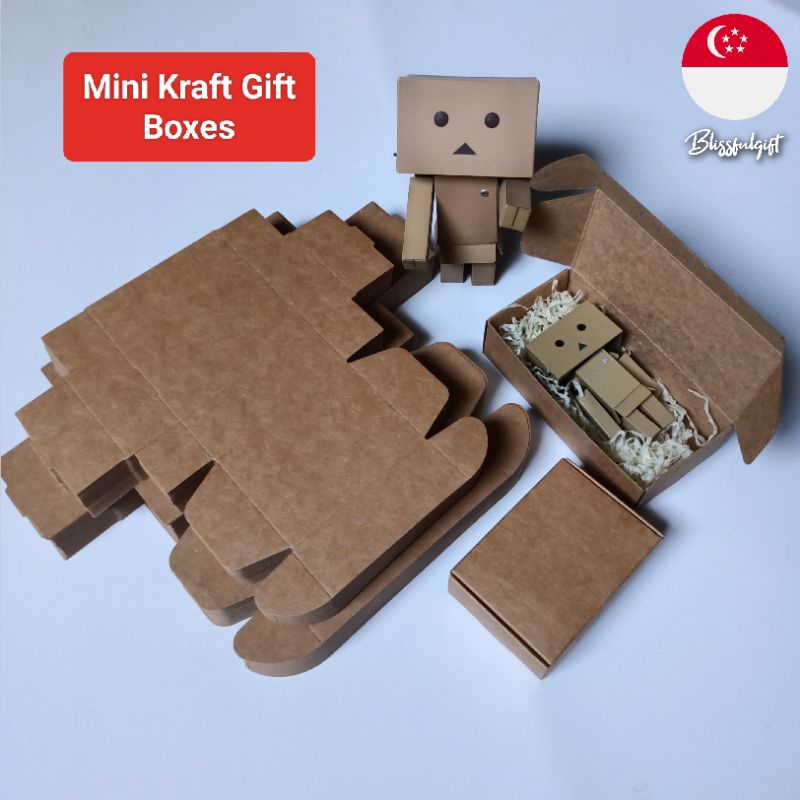 50pcs Mini Brown Kraft Paper Box for Wedding Favors Party Gift Box ...