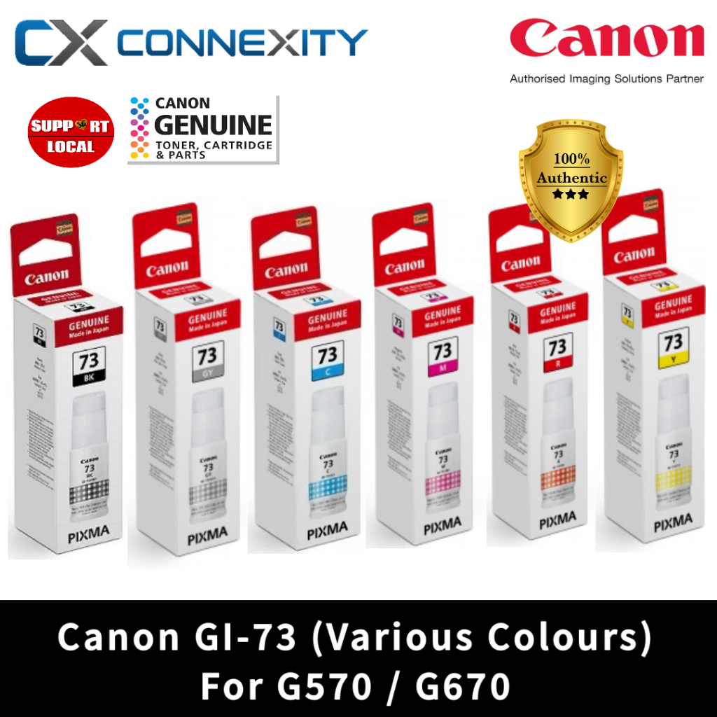 Canon GI-73 Ink Bottle (Various Colours) For G570 / G670 | GI-73 BK GI ...