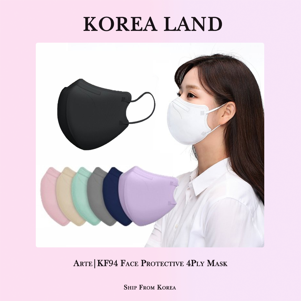 Korea Brand Arte | KF94 Face Protective 4Ply Disposable Mask 2D Shape Design (For Adult ...