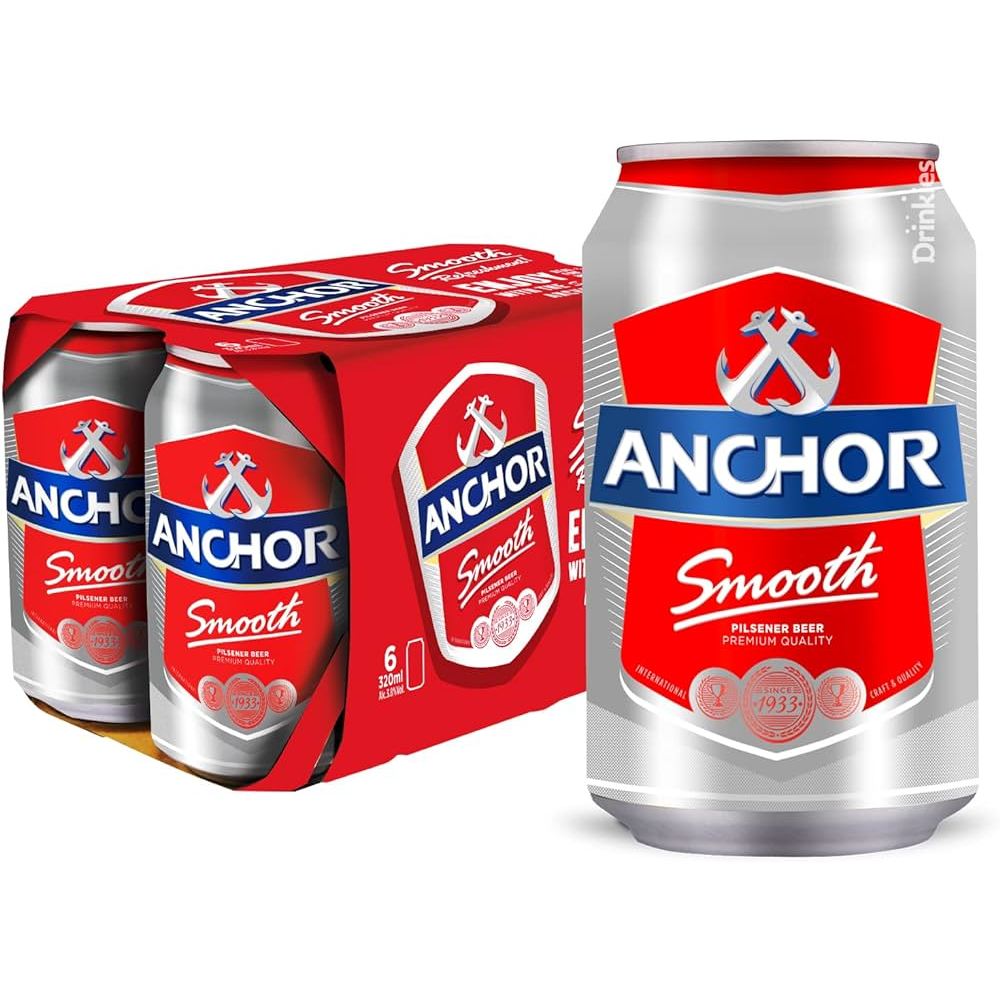 Anchor Smooth Pilsener Beer Pack of 6 (6 x 320ml) | Shopee Singapore