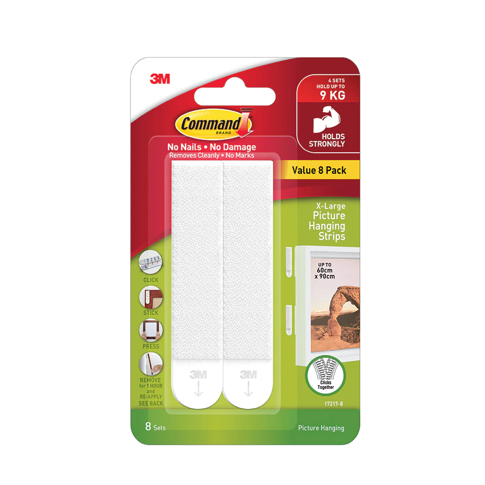 [Value Pack] 3M Command Extra Large Picture Hanging Strips White (17217 ...