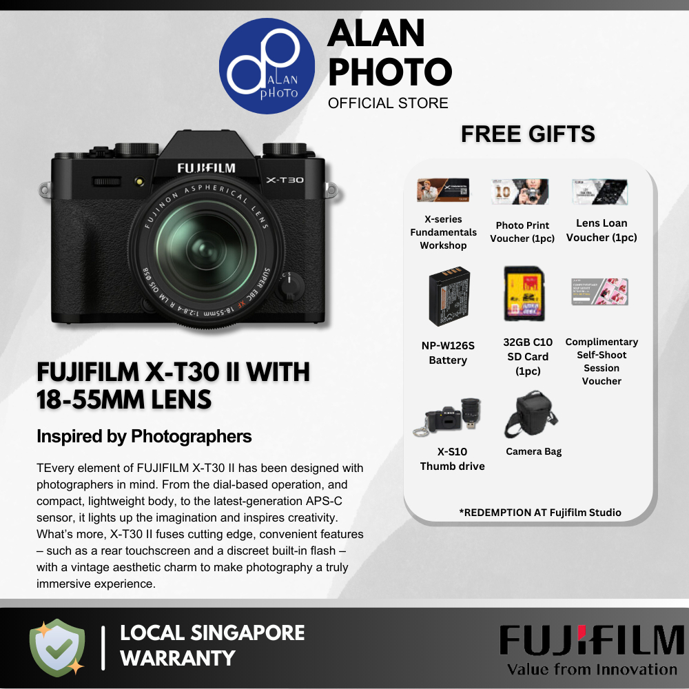 FUJIFILM X-T30 II XT30 II Mirrorless Digital Camera Body & With 15-45mm kit & 18-55mm Kit ...