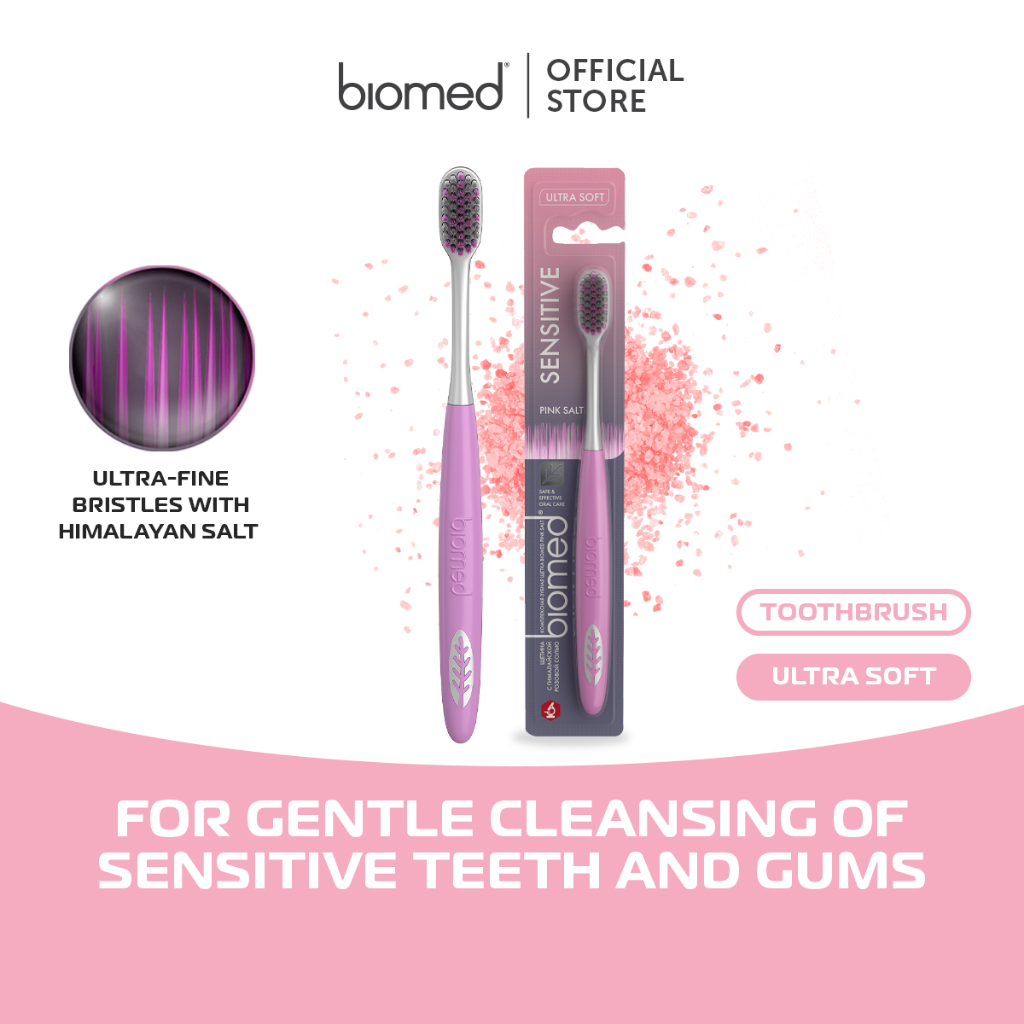 Biomed Pink Salt Ultra Soft Toothbrush Pink Assorted Color (Pink or ...