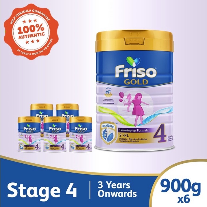 [Bundle of 6] Friso Gold 4 Growing Up Milk with 2'-FL 900g for Toddler ...
