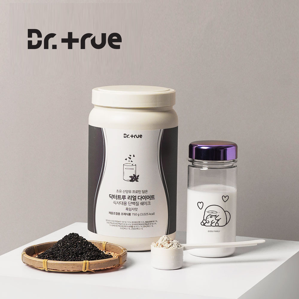 Dr.true Diet Protein Shake Black sesame flavor, Low Calorie Food, Korea ...