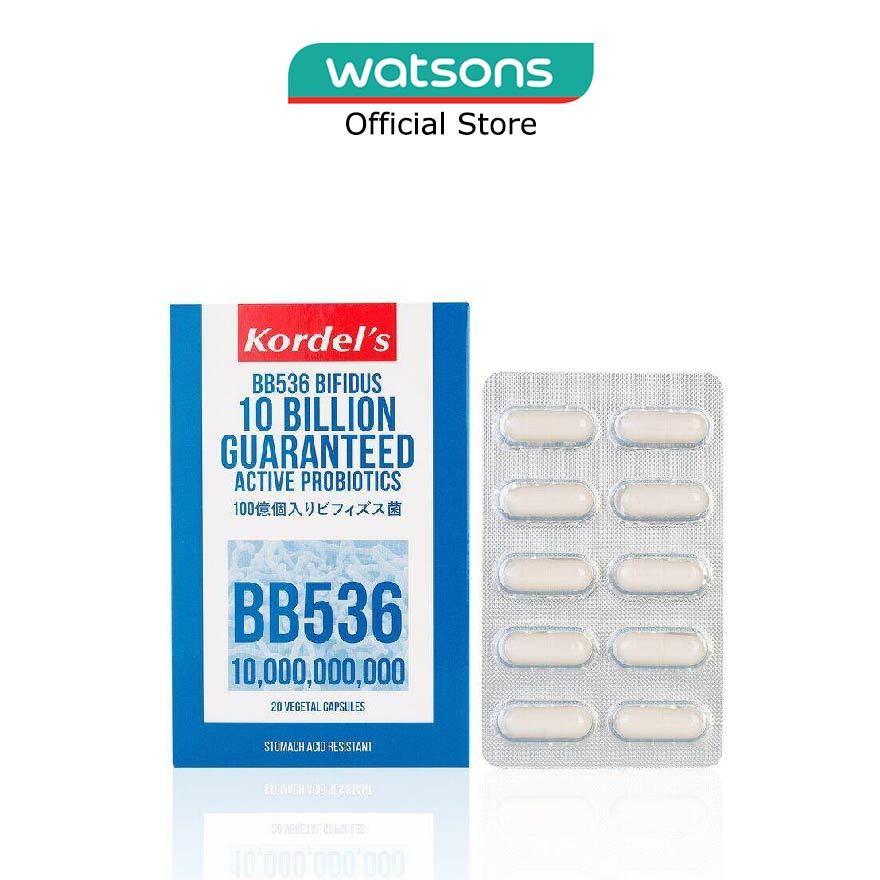 KORDEL'S BB536 Bifidus 10 Billion Active Probiotics x 20 Vegetal ...