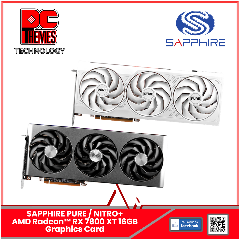 SAPPHIRE PURE / NITRO+ AMD Radeon™ RX 7800 XT 16GB Graphics Card ...