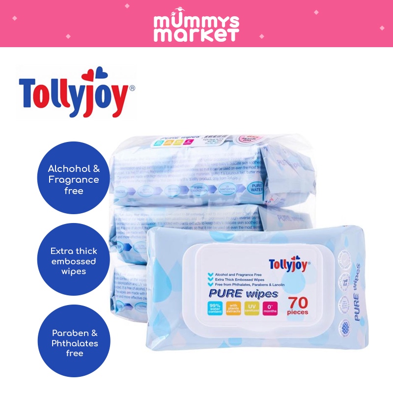 Tollyjoy Pure Wipes Unscented 3x70s Shopee Singapore