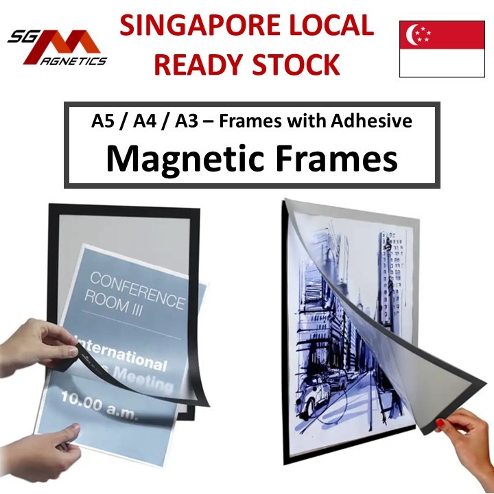 Magnetic Frames with Adhesive Sticky Tape Backing - Soft Magnet Labels ...