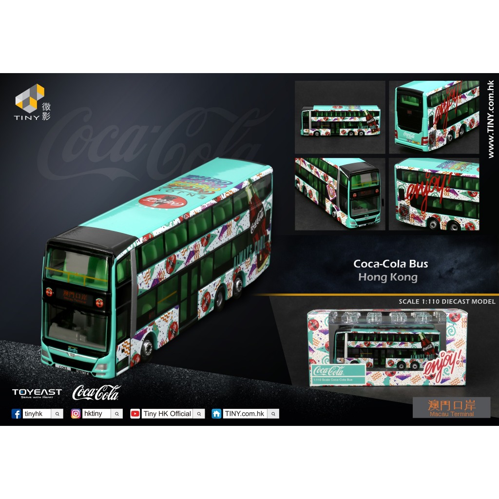 SG Seller: 1/110 Scale TINY CITY Coca Cola Hong Kong Bus Macau Bus MAN ...