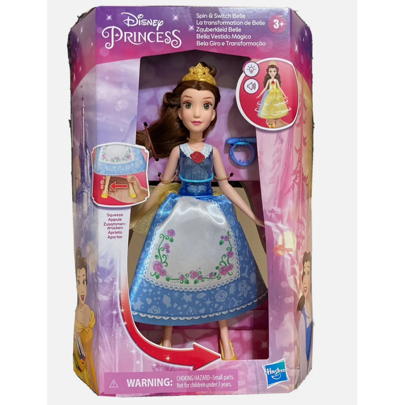 Disney Princess Spin and Switch Belle, Quick Change Fashion Doll ...
