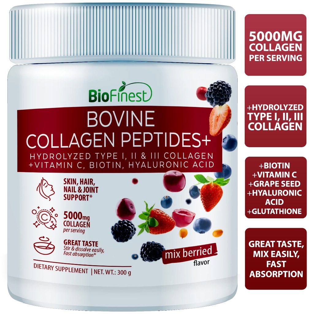Biofinest Marine Bovine Collagen Peptides Powder 5g/10g -Hyaluronic ...