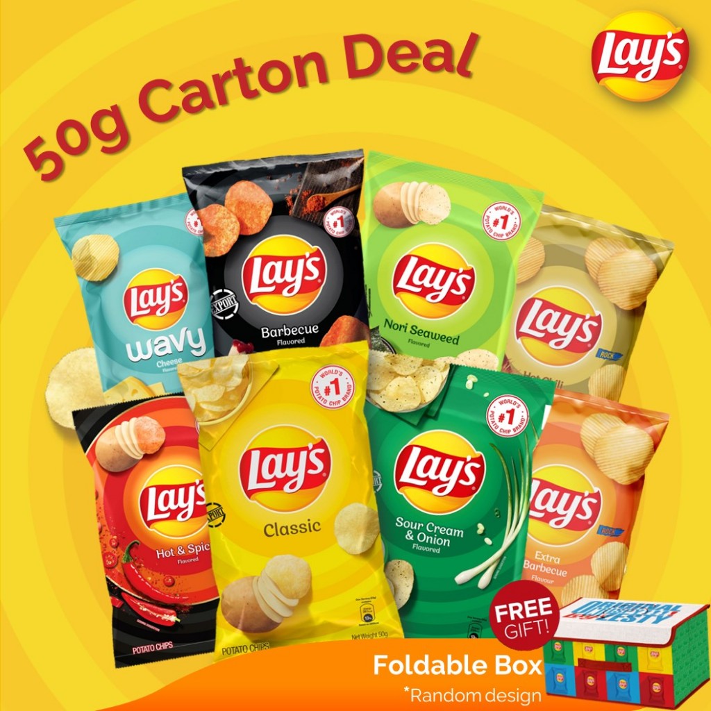 (Carton Deals) Lay's Mid Size Packs Potato Chip 50g | Shopee Singapore