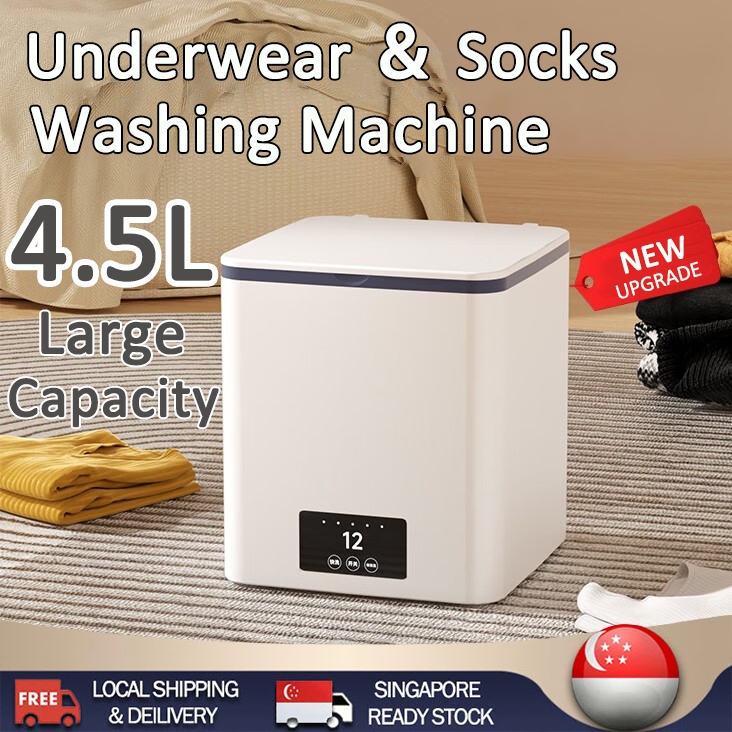 【READY STOCK】Small Mini Ultrasonic Washing Machine 4.5Kg Can Wash 5 ...