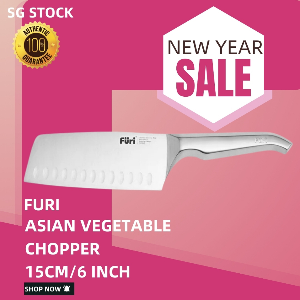 [SG] Furi Stainless Steel knife Asian Vegetable Chopper 15cm [Authentic ...